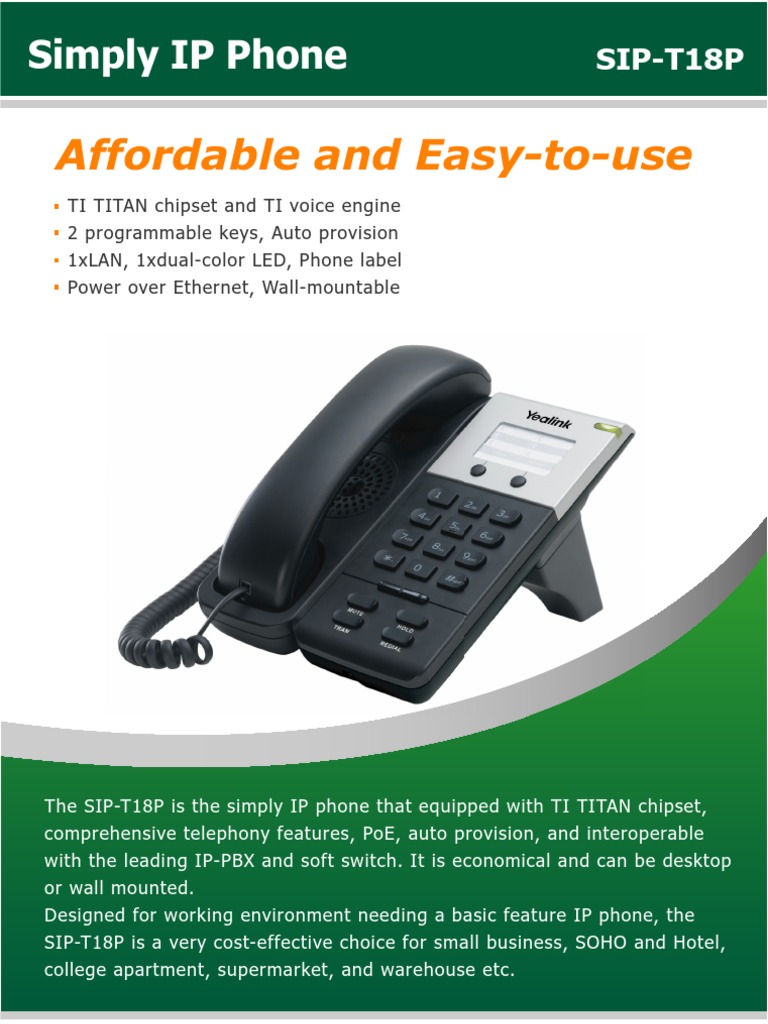 Cost-Effective IP Phone for SMBs | PDF