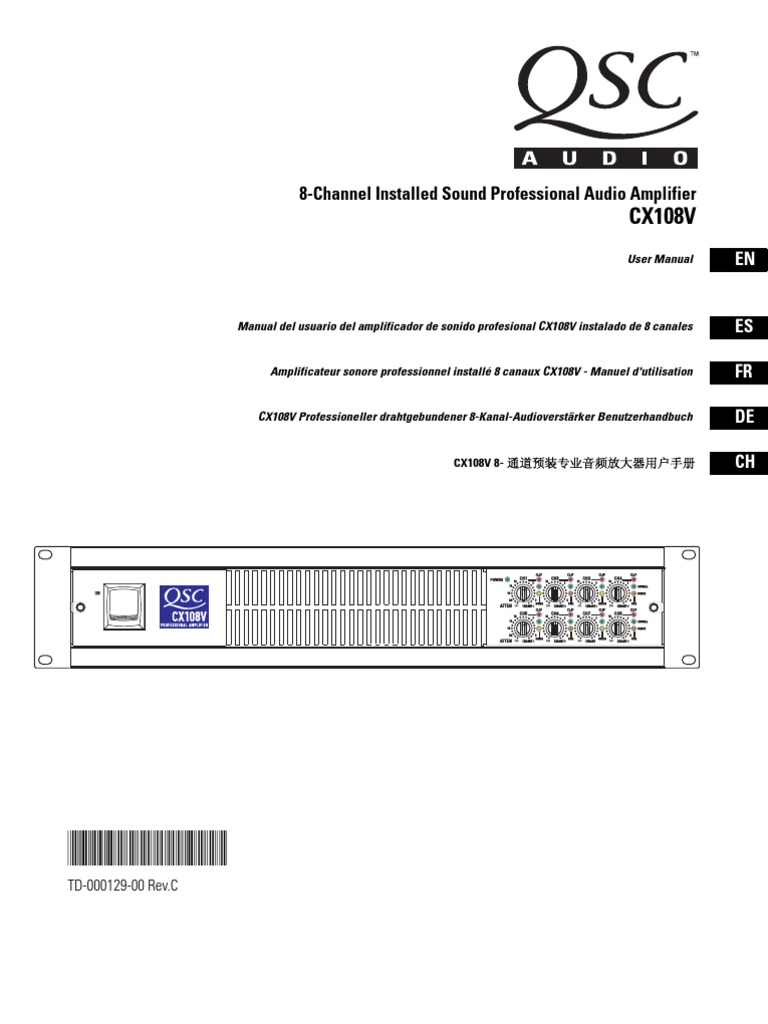 Cx108V Manual | PDF | Loudspeaker | Electricity
