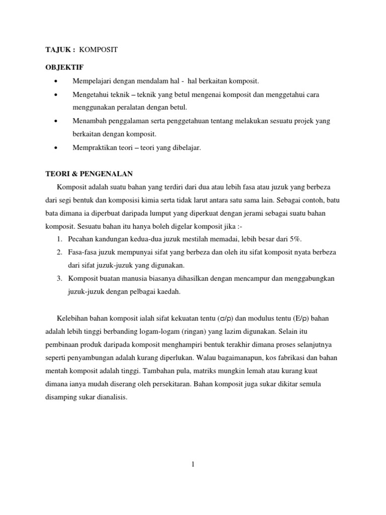 Repot Komposit UTM | PDF