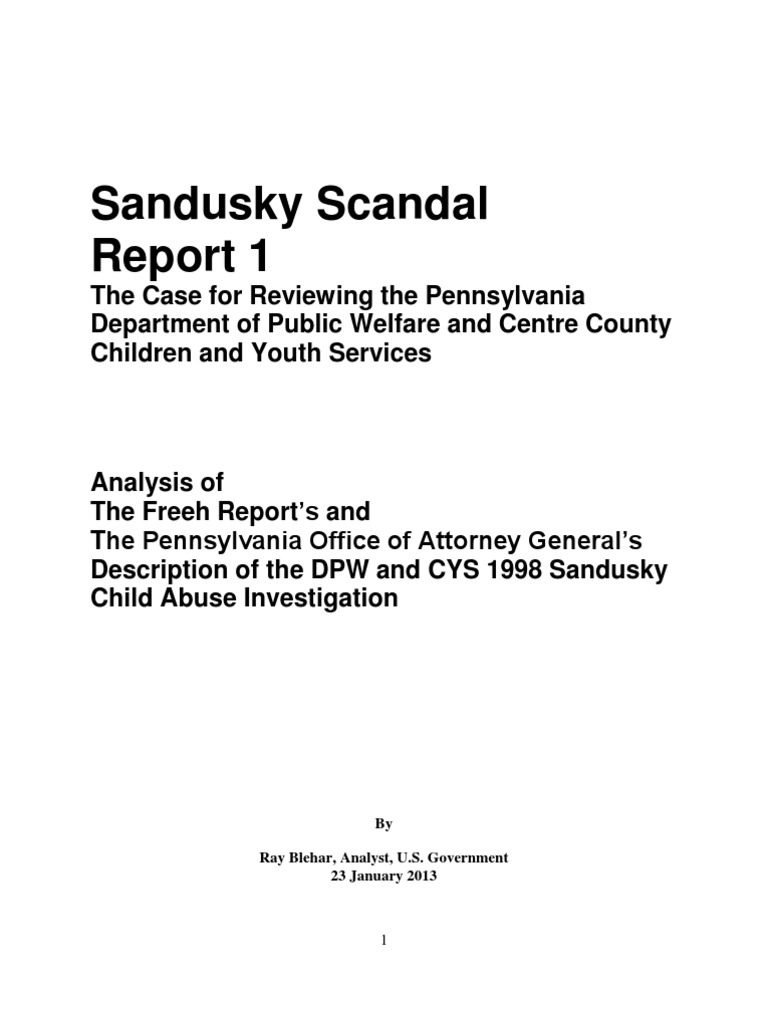 Failures in the 1998 Sandusky Investigation | PDF | Jerry Sandusky ...