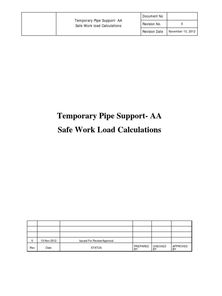 Pipe Support-AA Design Calculations | PDF | Pipe (Fluid Conveyance ...