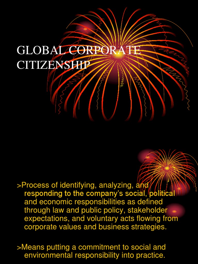 Global Corporate Citizenship | PDF | Corporate Social Responsibility ...
