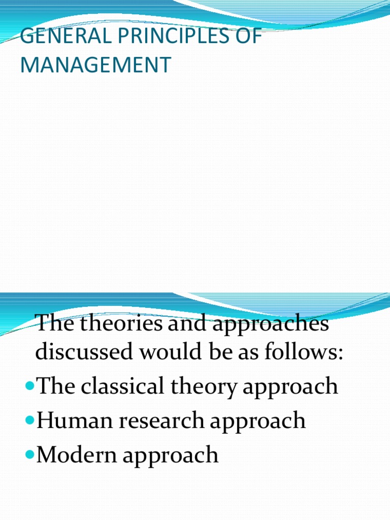 General Principles of Management | PDF | Motivation | Motivational