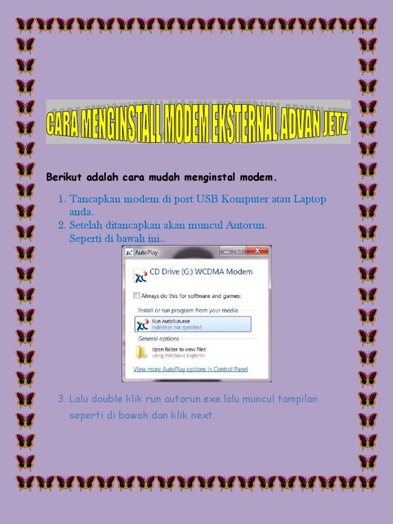 Panduan Instalasi Modem Mudah | PDF