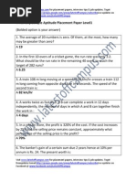ThoughtWorks Sample Aptitude Placement Paper Level1 | PDF | Teaching Mathematics