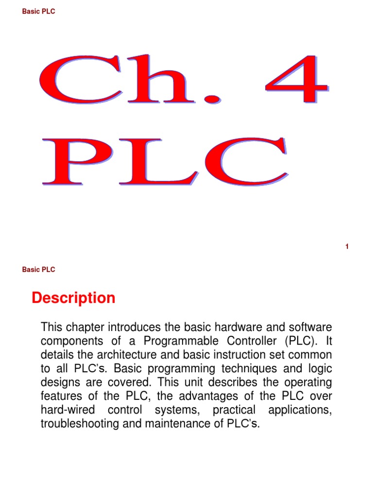 PLC | PDF | Programmable Logic Controller | Random Access Memory