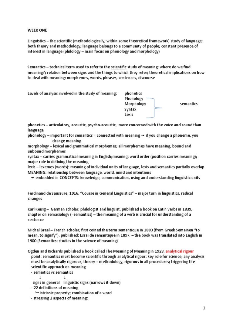 English Semantics | Download Free PDF | Linguistics | Semantics