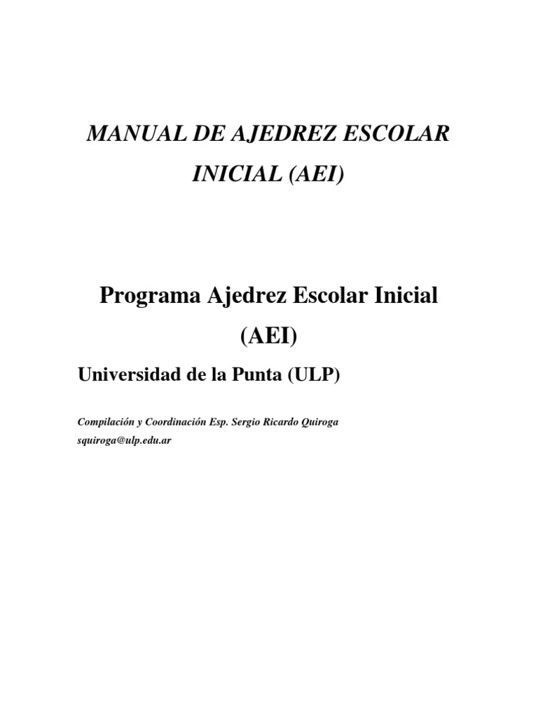 Manual AEI | PDF | Ajedrez | Juegos tradicionales