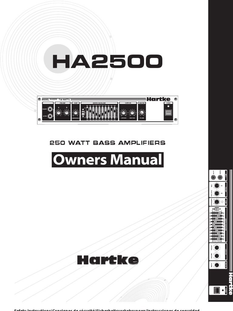 Hartke HA2500 | PDF | Equalization (Audio) | Loudspeaker