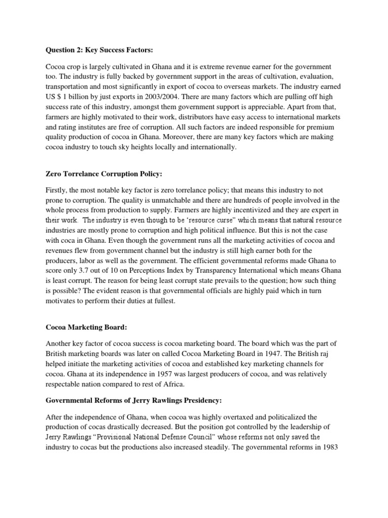 Ghana Case Study | PDF | Ghana | Cocoa Bean