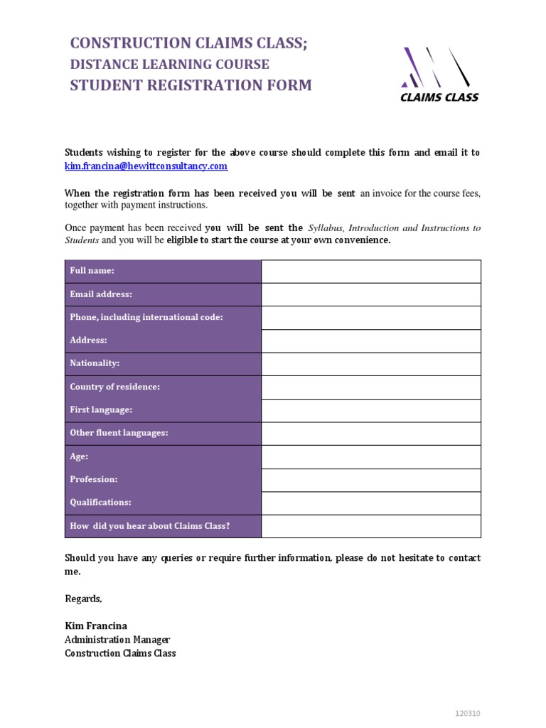 Construction Claims Course Signup | PDF | Career & Growth | Finance ...