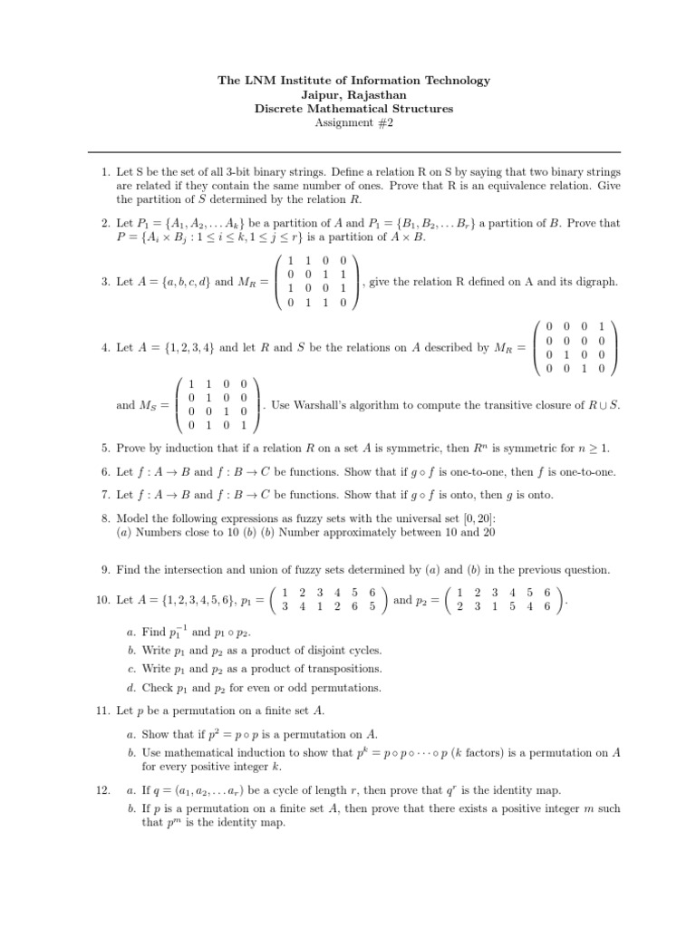 Assignment 2 | PDF | Permutation | Algorithms