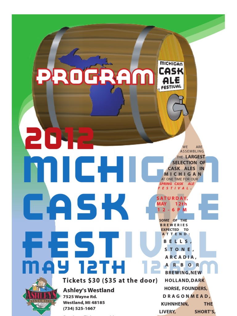 2012 Michigan Cask Ale Festival Program | PDF | Hops | Beer