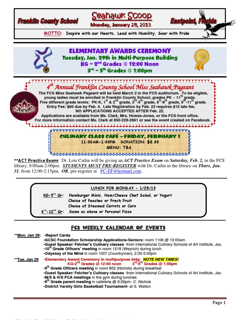 Seahawk Scoop | PDF | Individualized Education Program | Schools