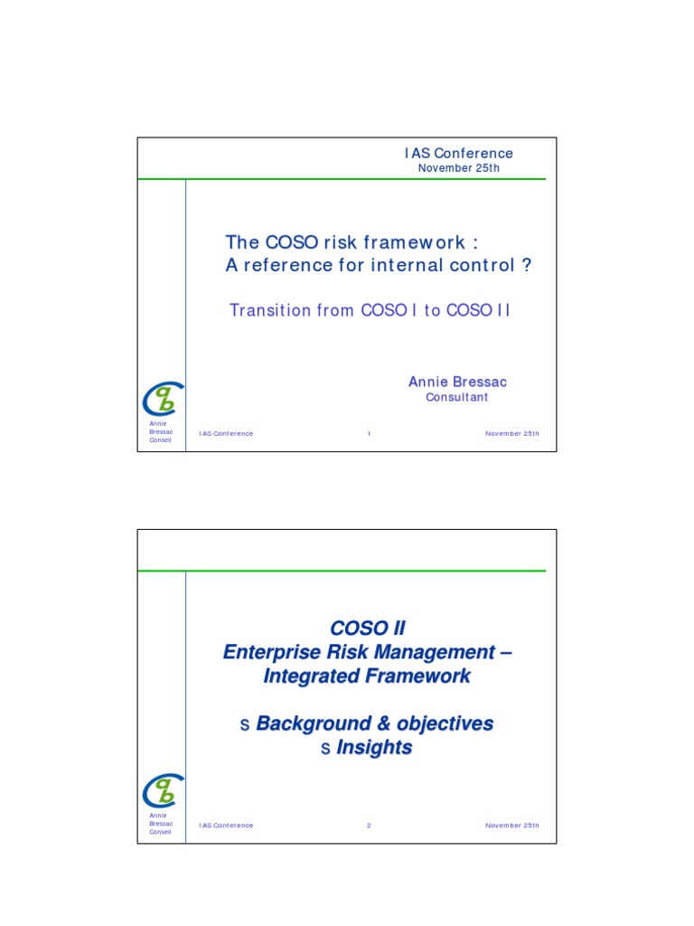 COSO I e II | PDF | Enterprise Risk Management | Risk Management