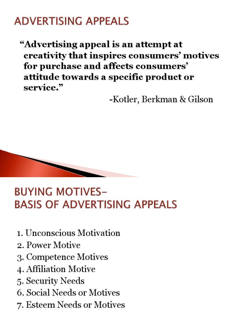 "Advertising Appeal Is An Attempt at | PDF | Brand | Advertising