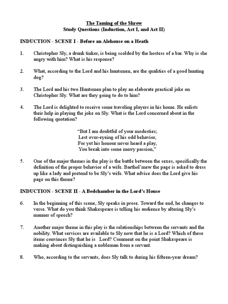 The Line Where Grumio Makes Fun of Gremio For Being Too Old | PDF | The ...