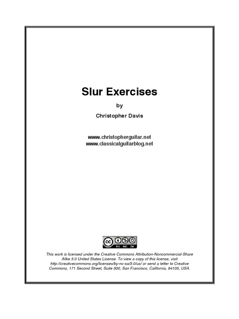 Slurs Exercises | PDF