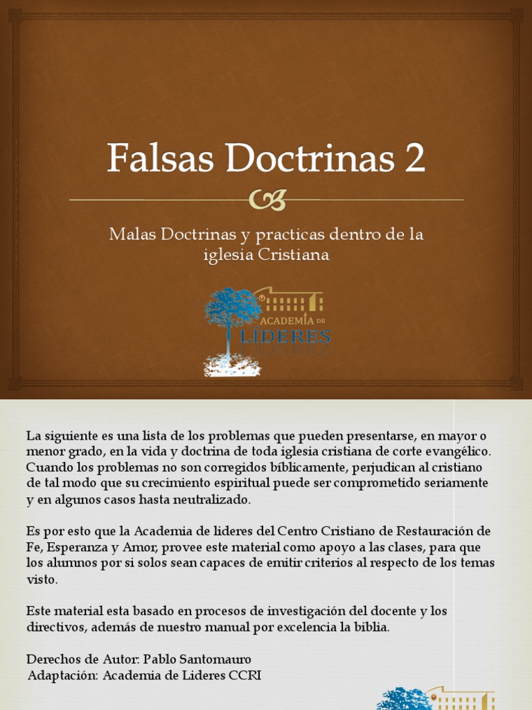 Doctrinas Falsas 2 | PDF | Divinidad (disciplina académica ...