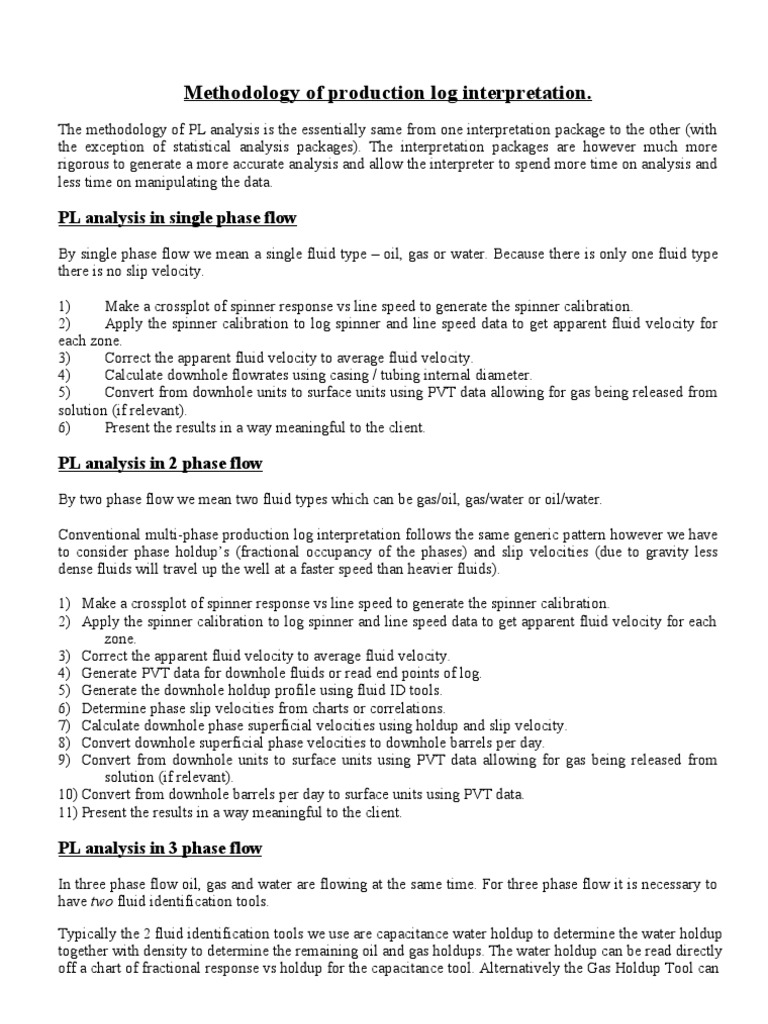 Production Logging | PDF | Flow Measurement | Barrel (Unit)