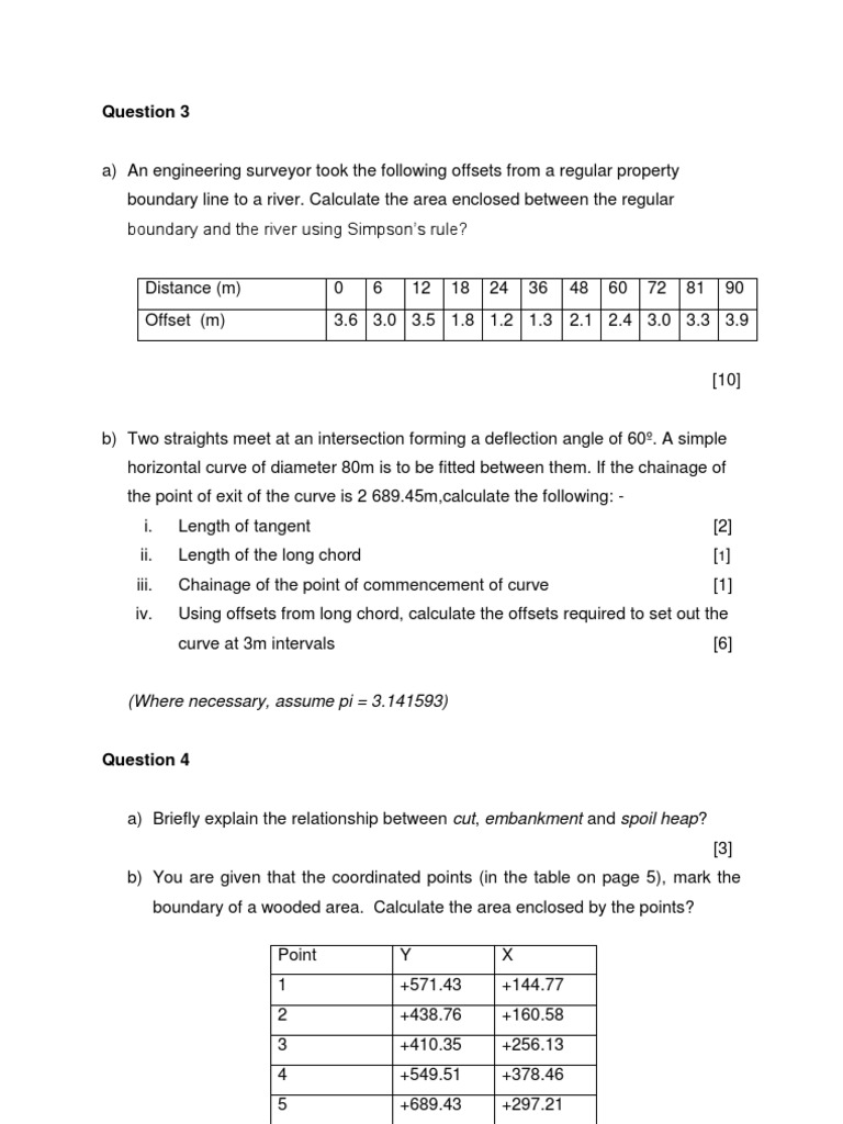 Engineering Surveying Exam | PDF | Surveying | Contour Line