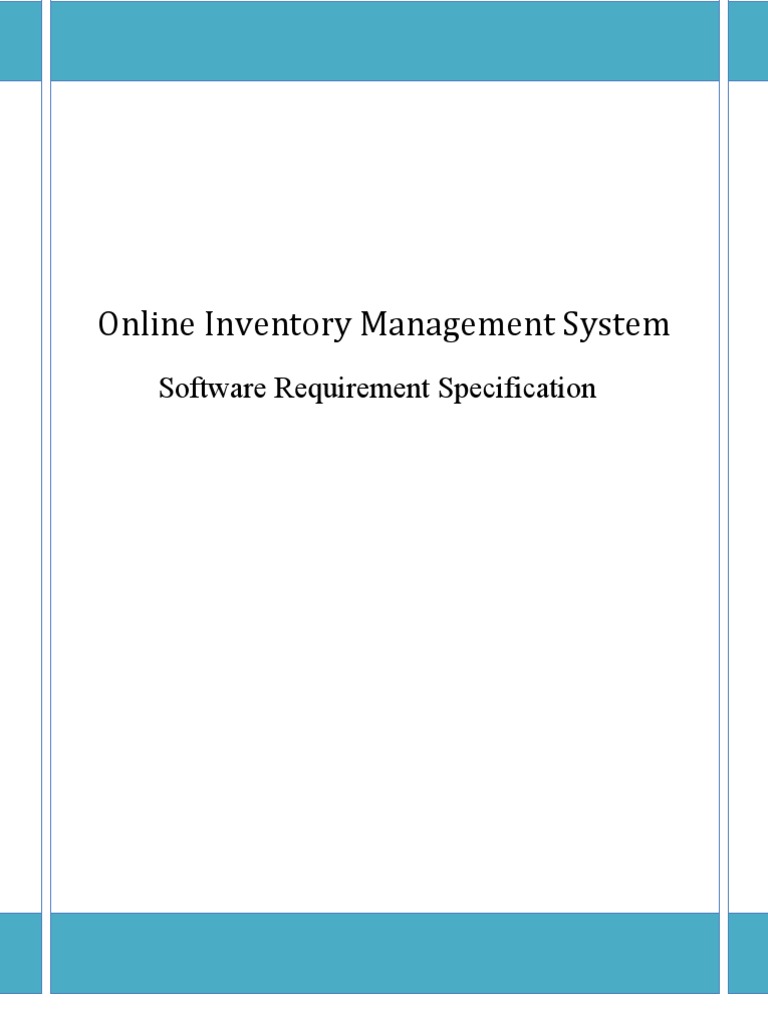 Online Inventory Management System SRS | PDF | Class (Computer ...