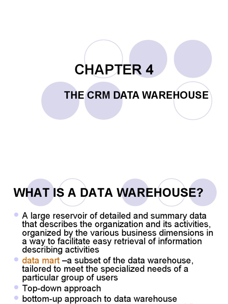 CRM | PDF | Data Warehouse | Metadata