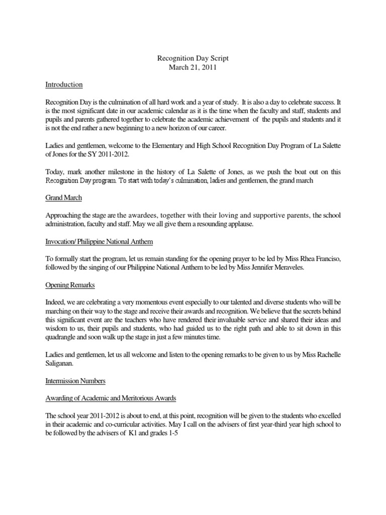 Sample Debut Program Script For Emcees