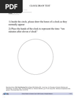 Clock Drawing Task Instructions | PDF | Dementia | Clinical Psychology