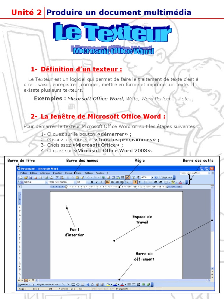 Cours - Traitement de Texte | PDF | Microsoft Word | Microsoft Office