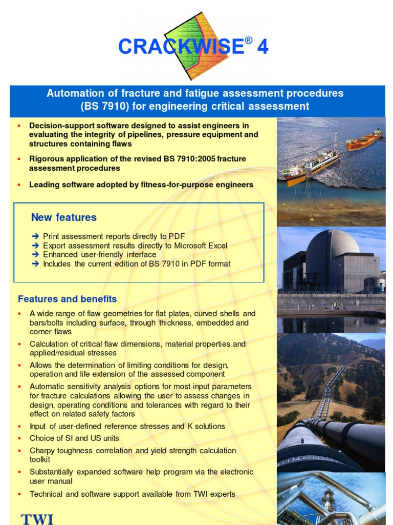 Automation of Fracture and Fatigue Assessment Procedures (BS 7910) For ...