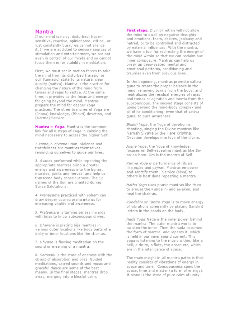 Mantra Tantra Yantra | PDF | Yoga | Mantra