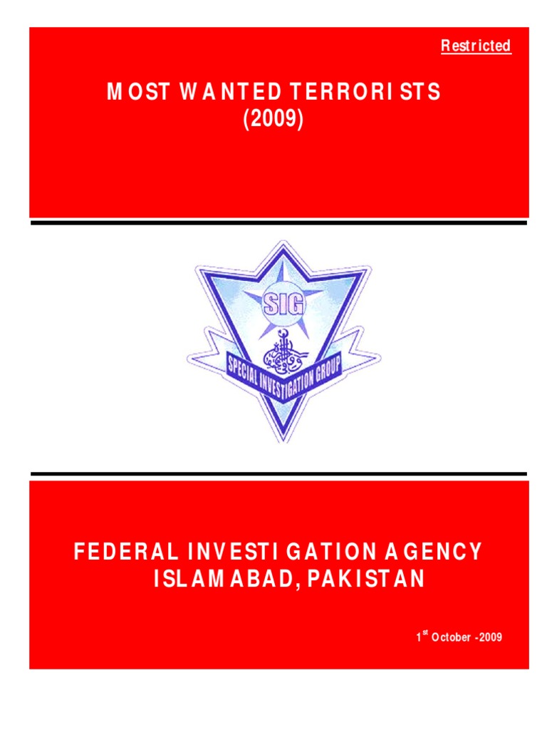 Pakistan's Most Wanted Terrorists List | PDF | Benazir Bhutto | Beard