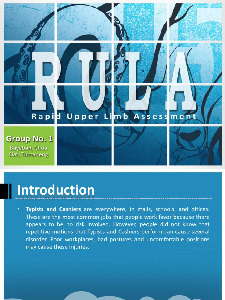 RULA | Human Factors And Ergonomics | Occupational Safety And Health