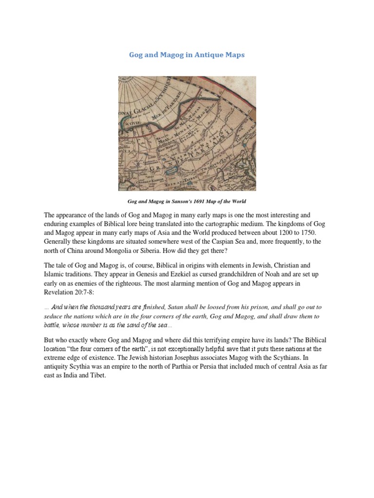 Gog and Magog in Historical Maps | PDF