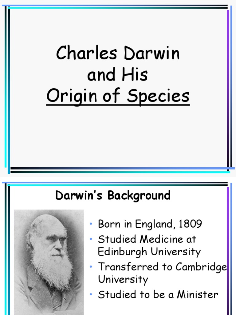 Charles Darwin1 | PDF | On The Origin Of Species | Charles Darwin