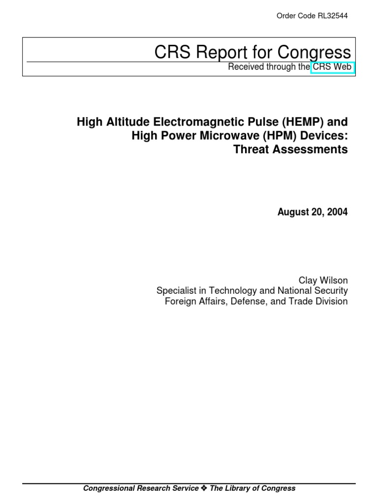 Assessing the Growing Threat of Electromagnetic Pulse (EMP) and High ...