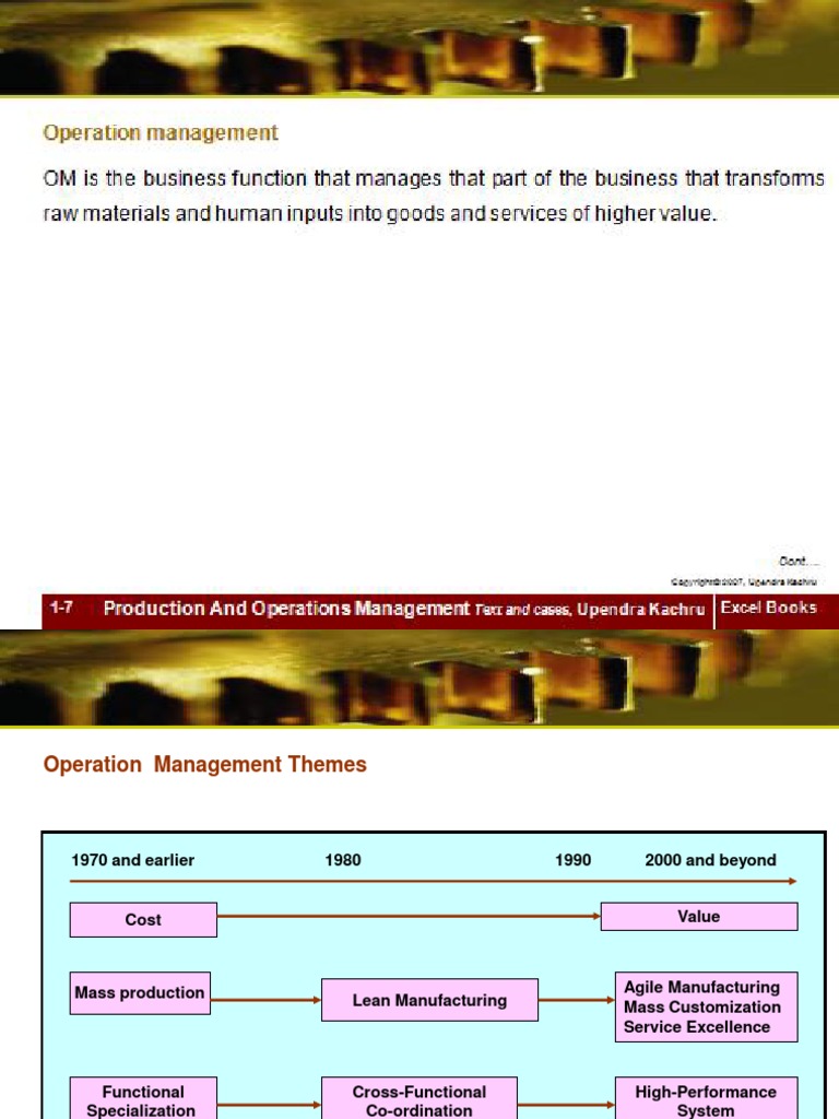 Operation Management | PDF | Operations Management | Factors Of Production
