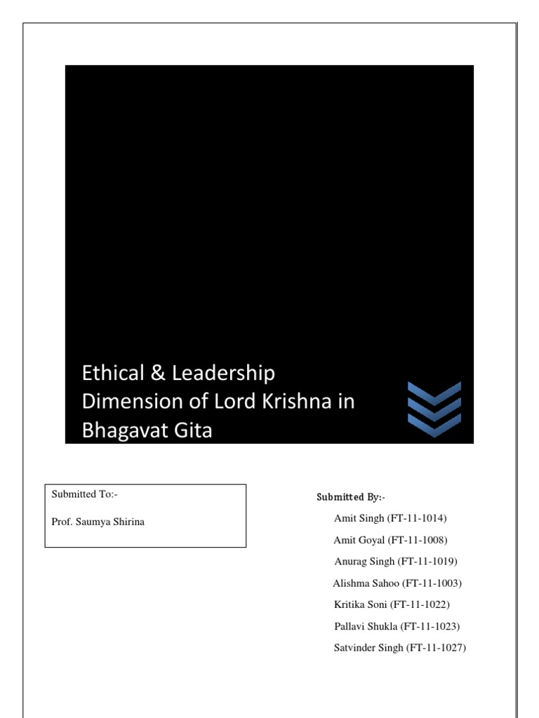 Ethical and Leadership Dimension in Mahabharat | PDF | Krishna | Hinduism