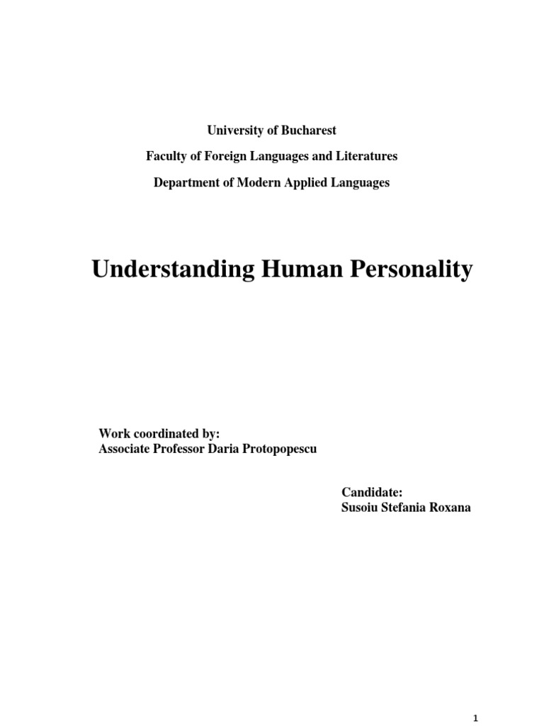 Understanding Personality | PDF | Id | Humanistic Psychology
