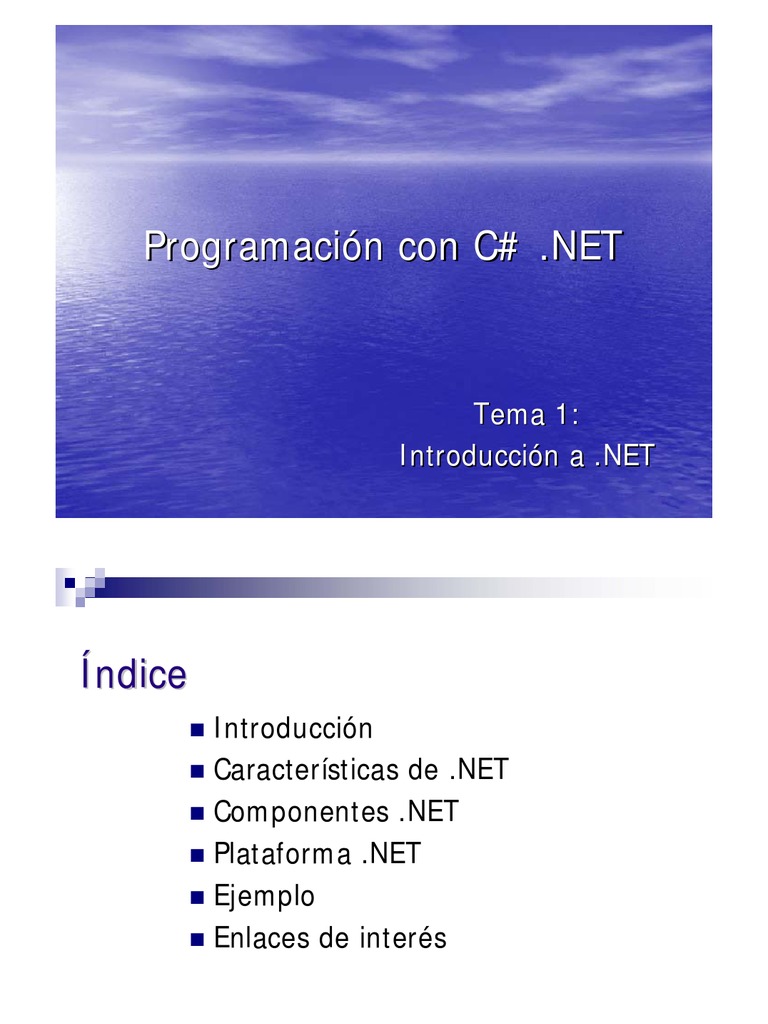 1-Introduccion A Microsoft NET PDF | PDF | .NET Framework | Microsoft ...