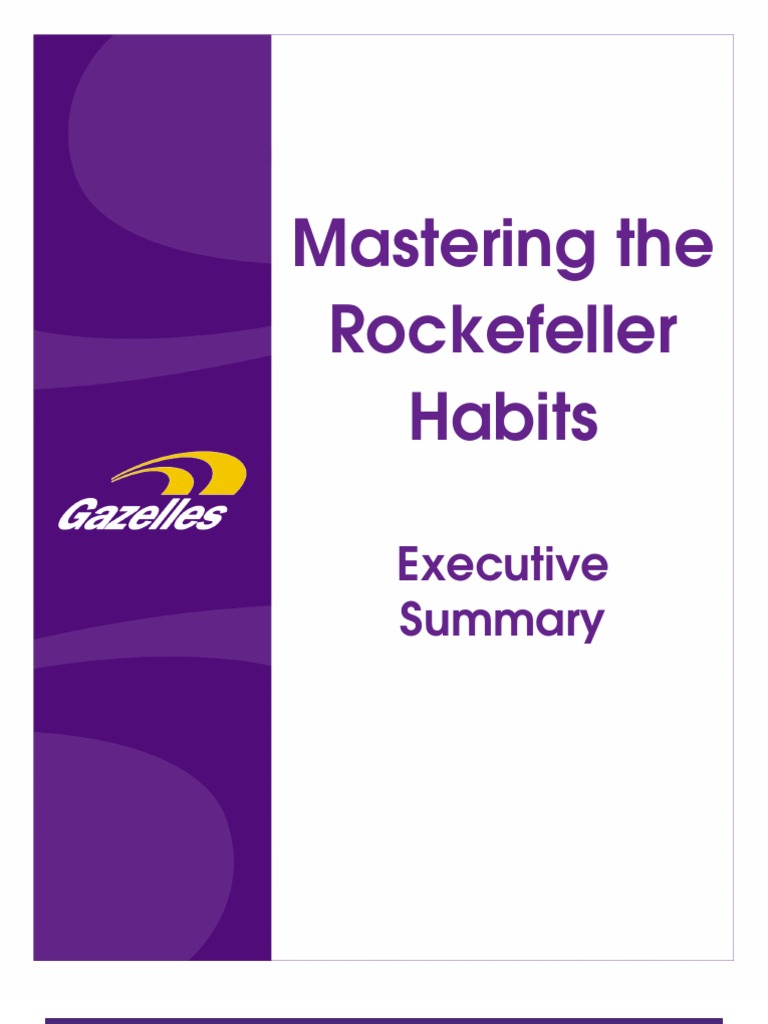 Mastering the Rockefeller Habits-summary | Strategic Management ...