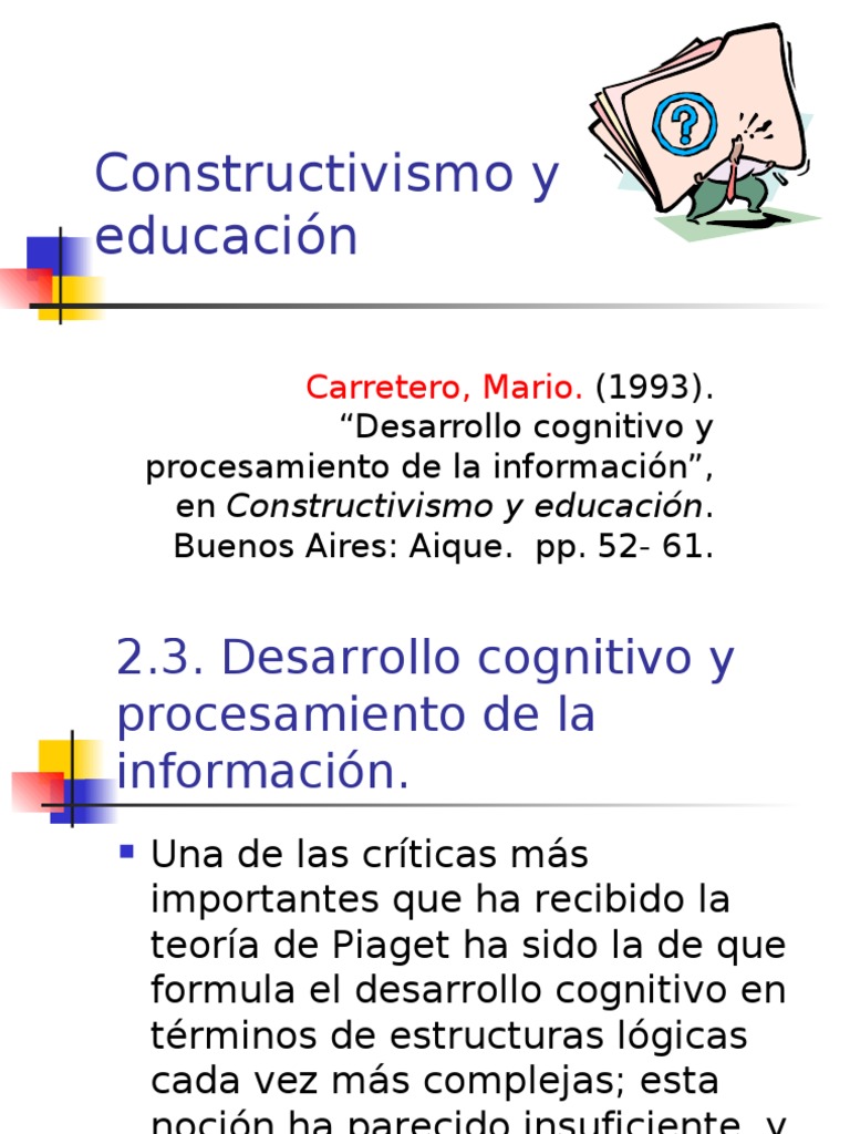 2 Constructivismo y Educación Mario Carretero | PDF | Memoria ...