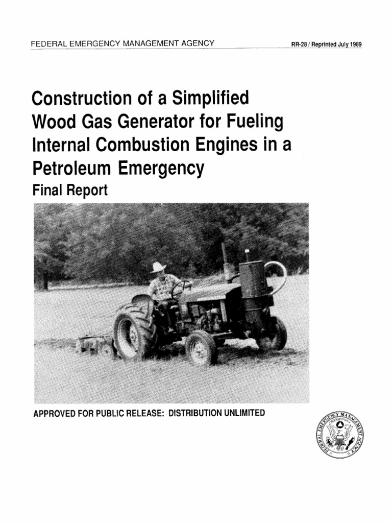 FEMA Wood Gasifier For Oil Emergency | PDF