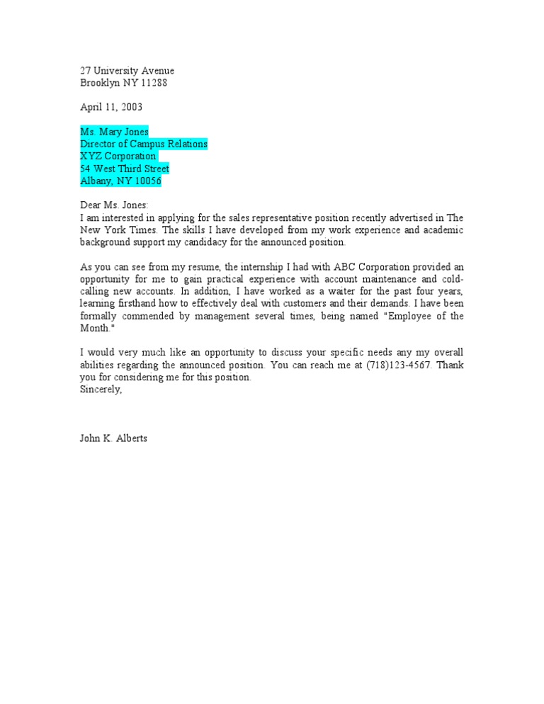 Application Letter | PDF