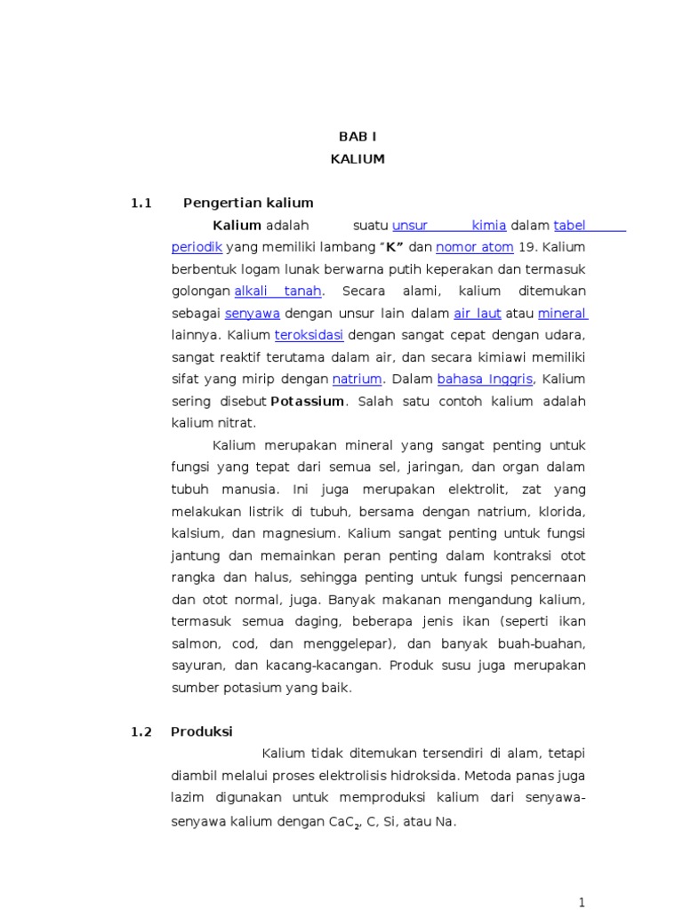 Proses Pembuatan Kalium | PDF | Griya & Taman | Sains & Matematika