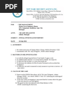 Sample Format of Investigation Report | PDF