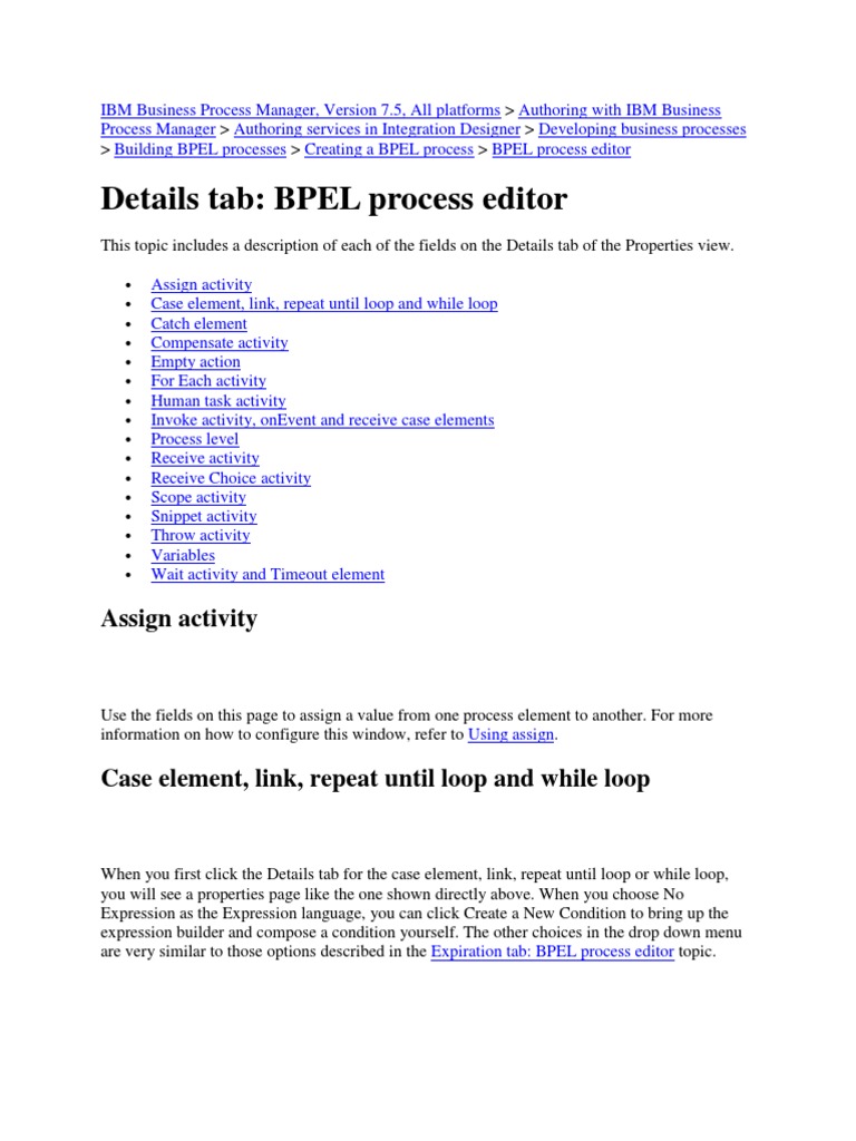 Ibm BPM | PDF | Variable (Computer Science) | Scope (Computer Science)