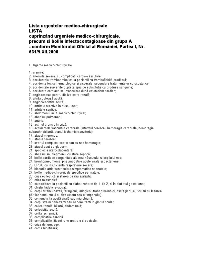 Coduri Urgenta | PDF