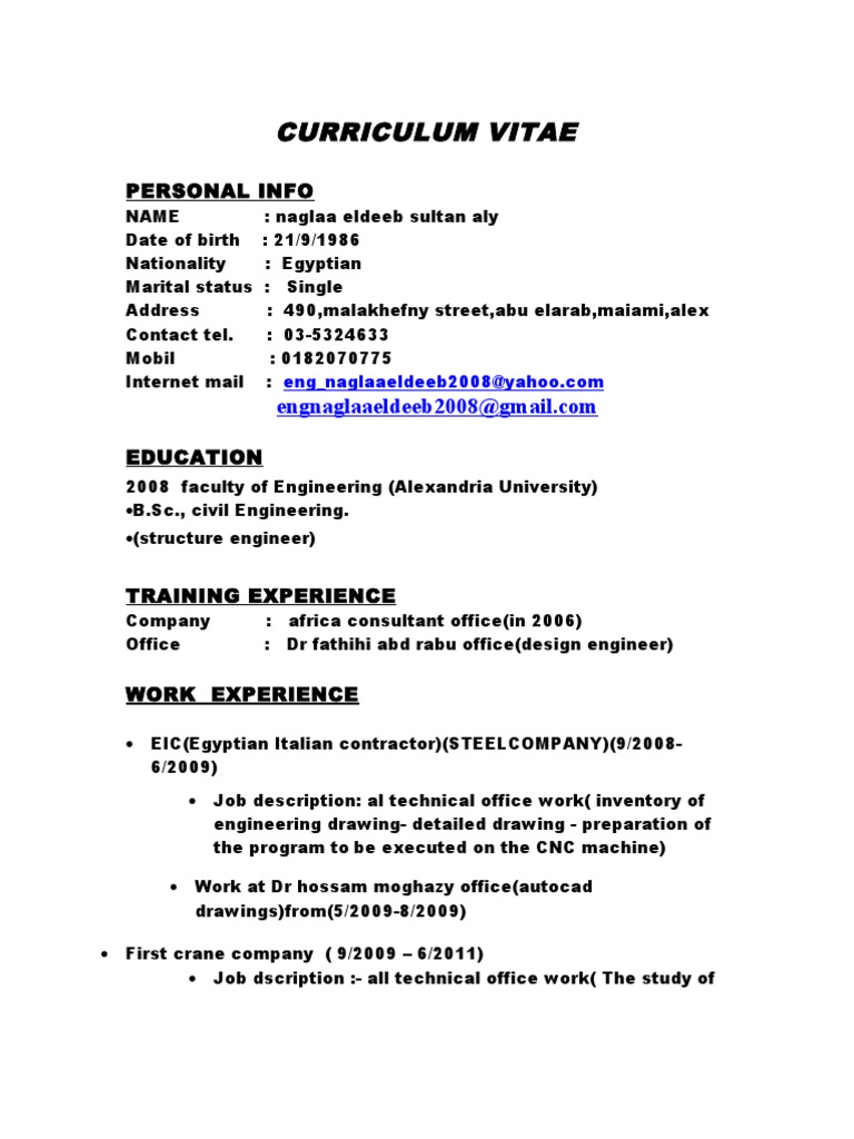 Female Data Entry Engineer CV/Resume Sample | PDF